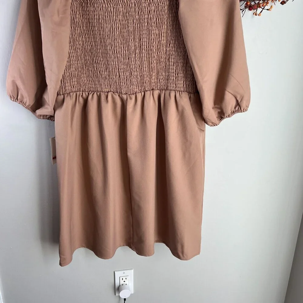 Bar III | Dresses | Bar Iii Womens Smocked Offtheshoulder Mini Puff ...